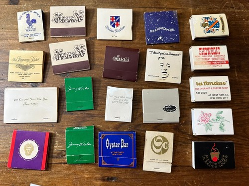 NYC Lot of 21 Vintage Matchbooks New York City Classic Restaurants ...