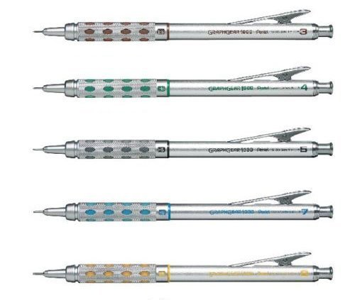Pentel Graphgear 1000 Automatic Drafting Pencil 5pics Set for sale ...