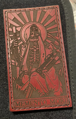 Bald Bros Gypsy Walters Memento Mori Blood Soaked Red Leather Patch | eBay