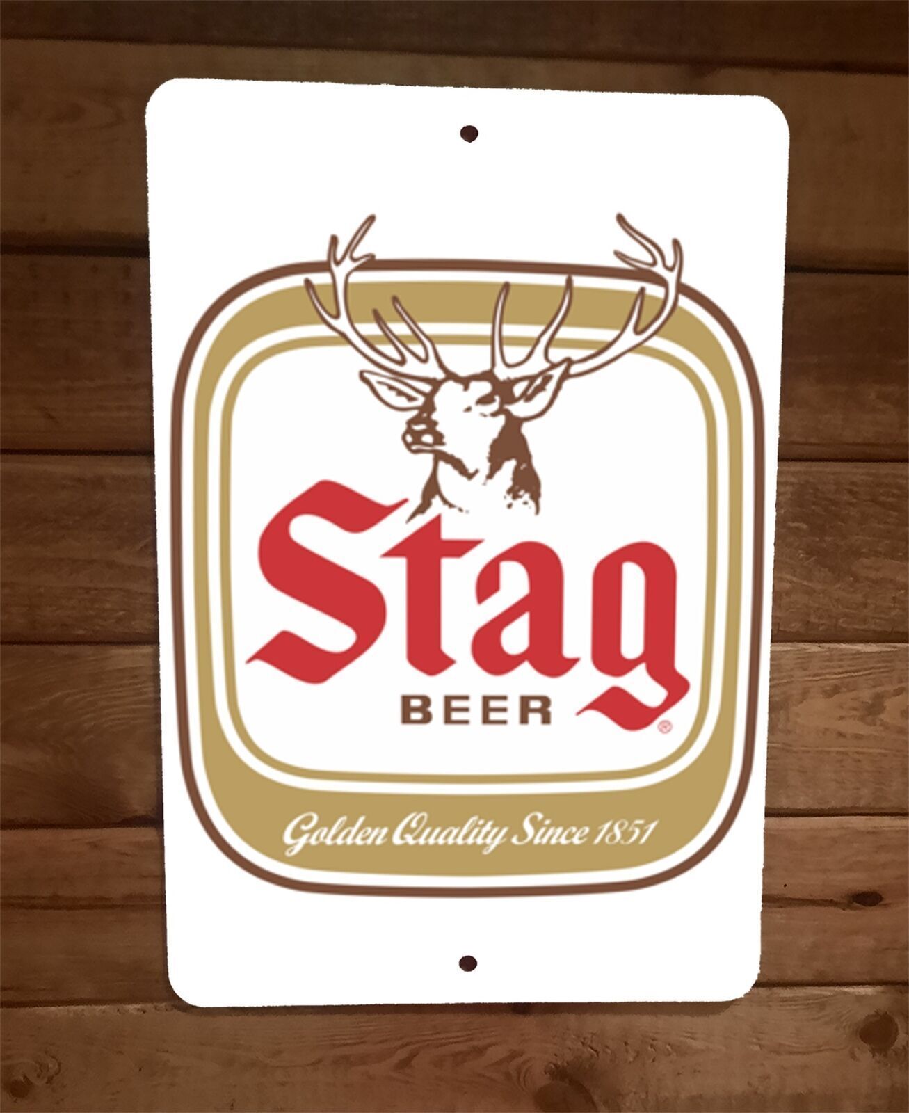 Stag Beer Golden Quality Since 1851 8x12 Metal Wall Bar Sign Poster | eBay