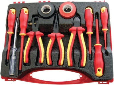 Amtech S9Q1 11 Piece Electrician Tool Set 1000VAC & 1500VDC INSULATED ...