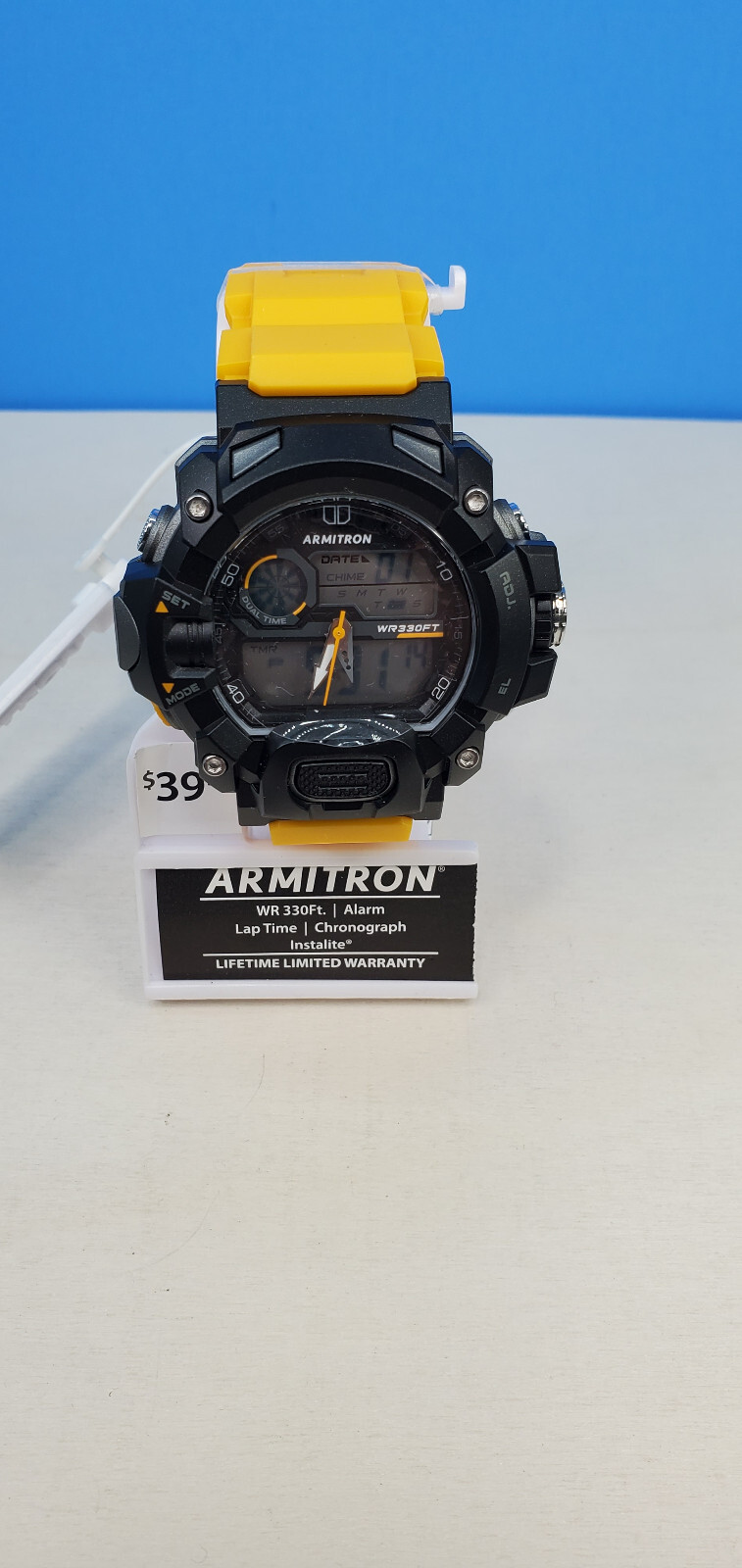 ARMITRON Men's Wrist Watch Yellow Resin Band With Tags 20/5477BYLCT -NO ...