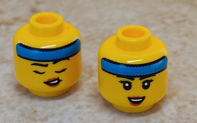 LEGO Minifigure Two Sided Head Nurse Police Yoga Headband Gym Workout ...