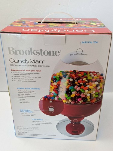 NEW Brookstone Red CandyMan Motion Sensor Activated Candy Dispenser ...