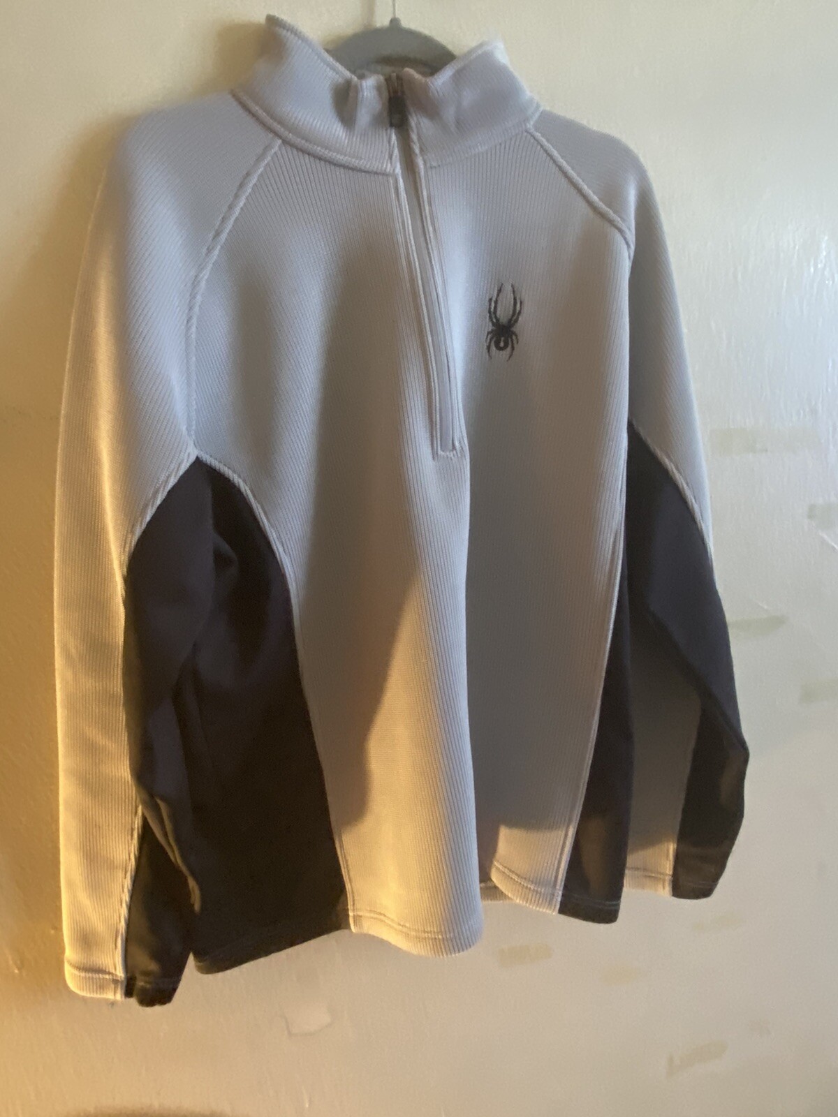 Spyder Sweater Mens XL 1/4 Zip Gray Thermal Core Fleece Lined | eBay