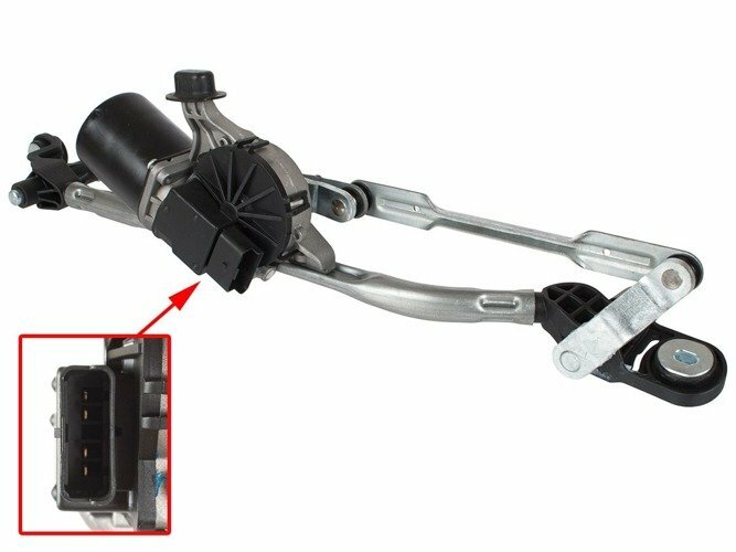 Windshield Wiper Motor + Wiper Linkage Front for Renault Megane III ...