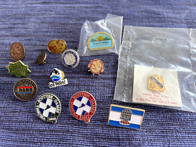 Lot of 14 Vintage Lapel Pins, including BSA Woodbadge,Grand Lodge Mason ...