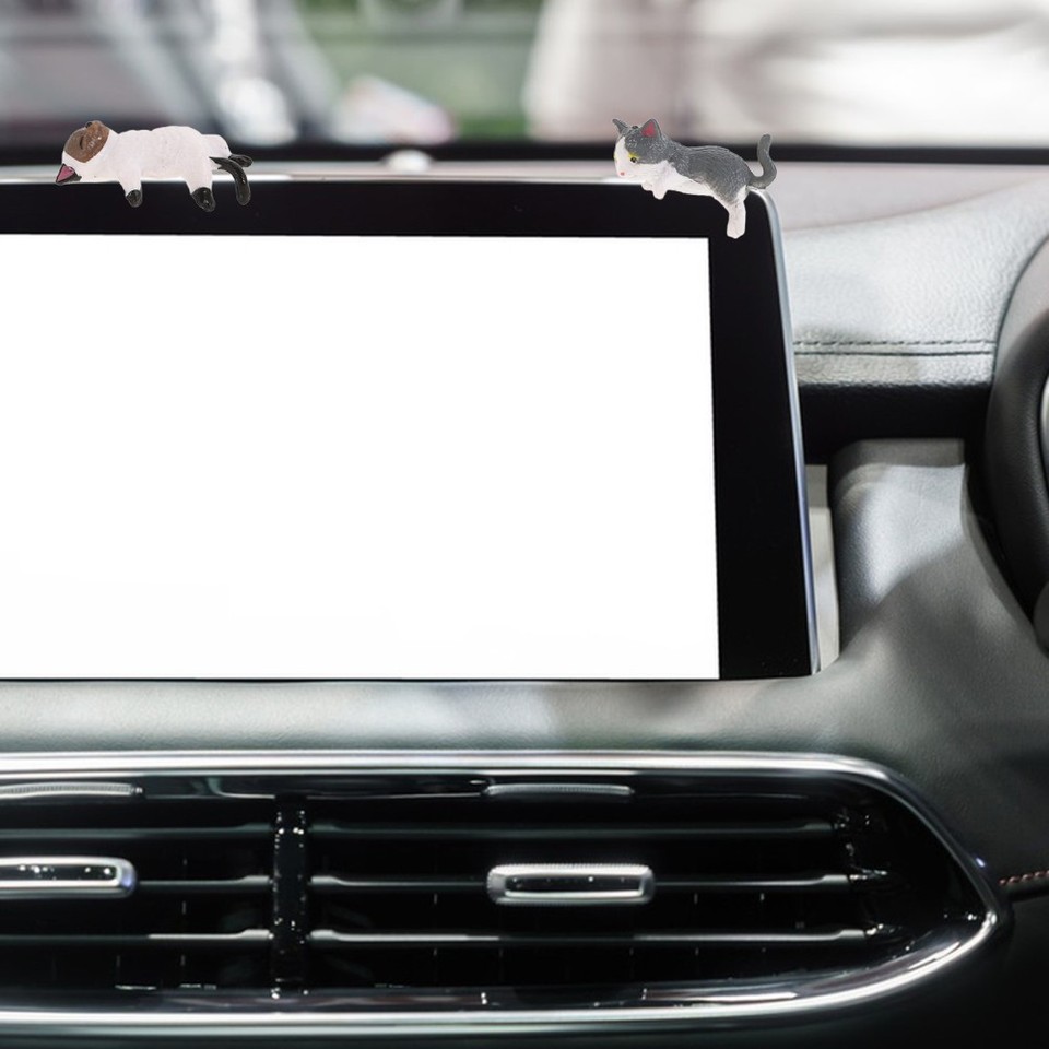 4pcs Resin Cat Figurine Car Dashboard Car Ornaments Cute Car ...