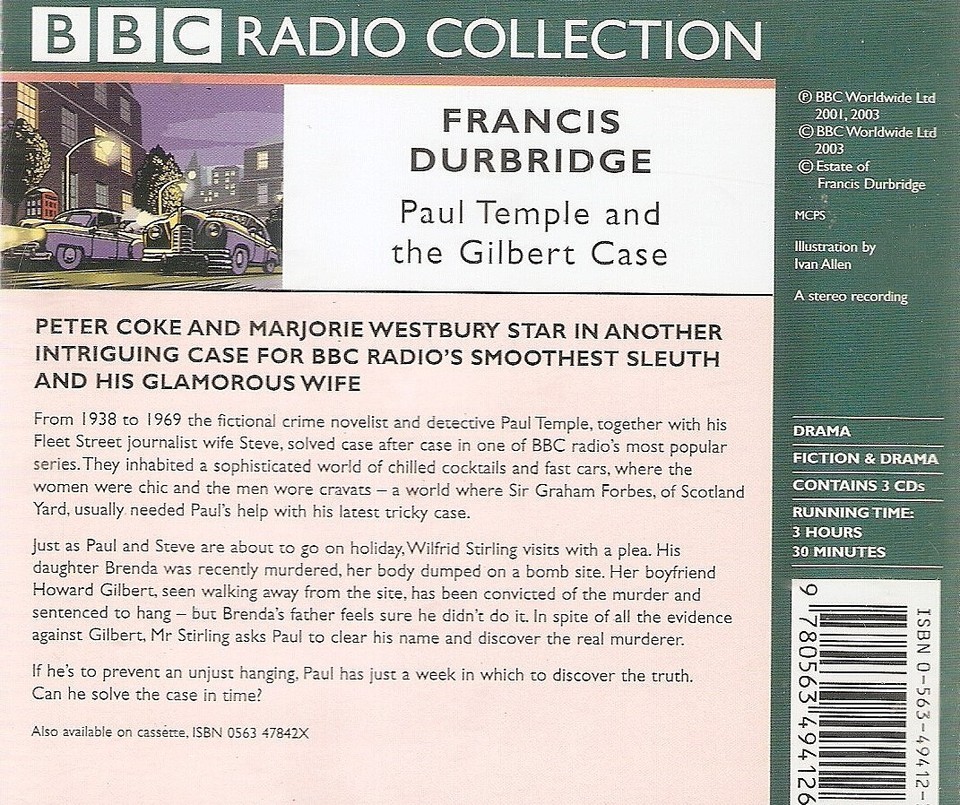 Francis Durbridge - Paul Temple and the Gilbert Case (3xCD Audiobook ...
