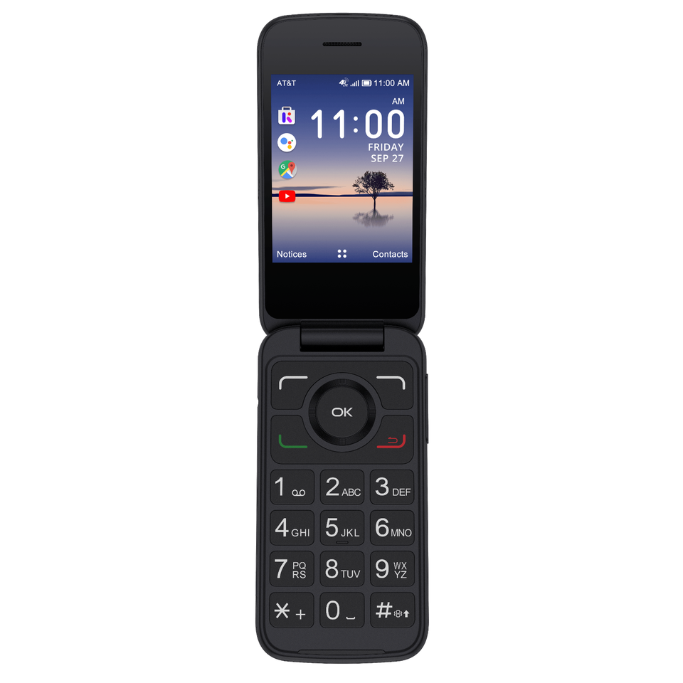 Alcatel SMARTFLIP 4052R 4G LTE AT&T + GSM Unlocked Black Flip Phone ...