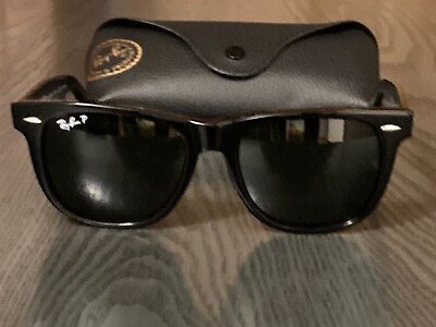 Ray-Ban RB2140 Black Wayfarer 54mm Unisex Polarized Sunglasses ...
