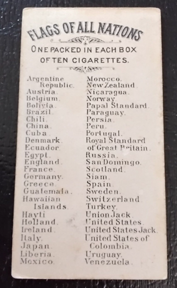 1887 Allen&Ginter Flags of all Nations New Zealand | eBay