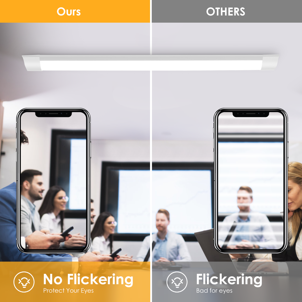 LED Batten Light Ceiling Tube Fluorescent 6500K Daylight 2FT 4FT 5FT ...