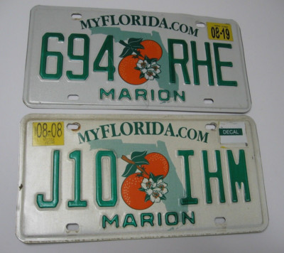 2008/2019 Florida State Car License Plate-Marion Co. Oranges n Center ...