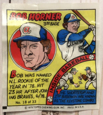 1979 Topps Baseball Comics # 18 Bob Horner 3rd Base (Comic 18 of 33) | eBay
