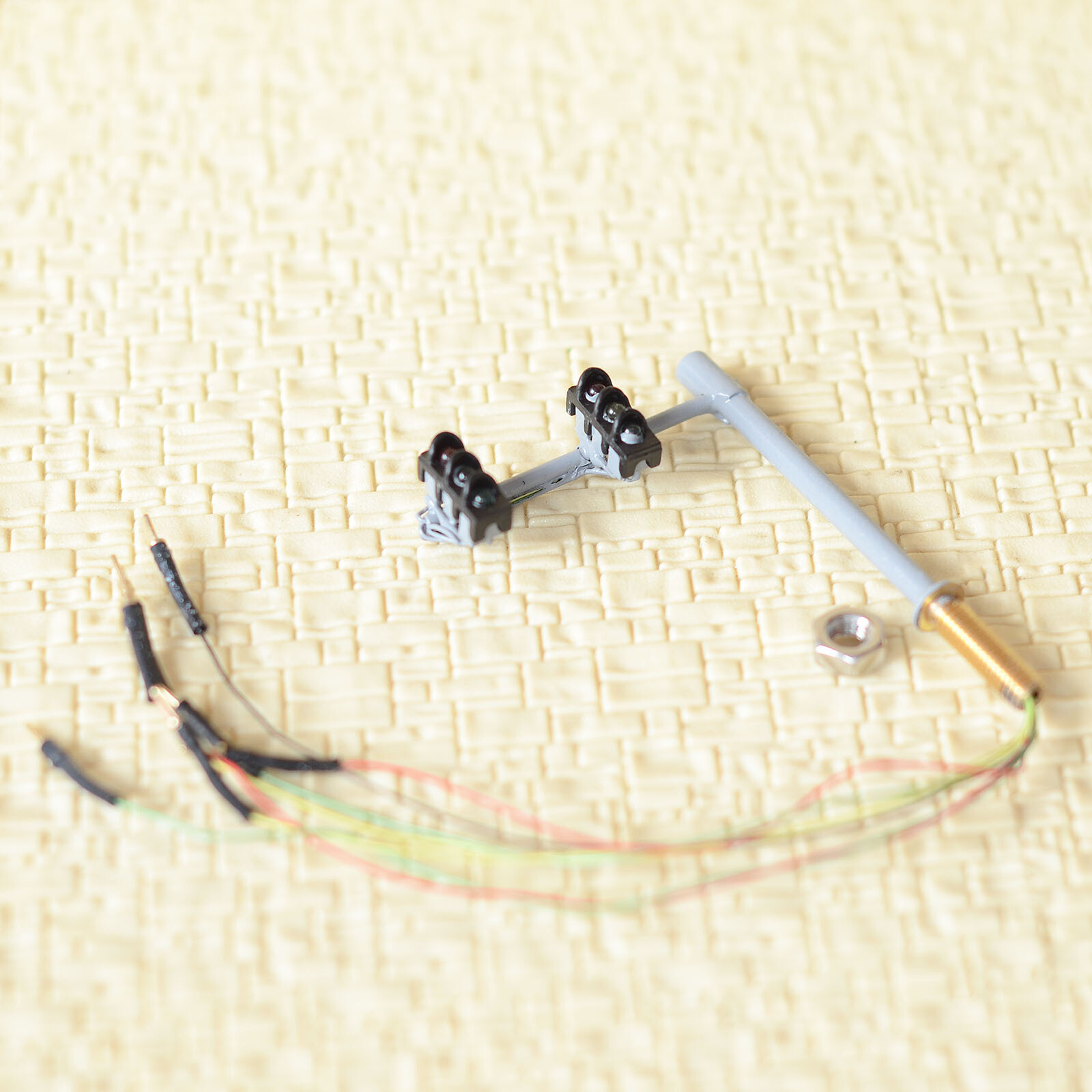 2 x traffic lights N scale crossing walk model LED pedestrian street ...