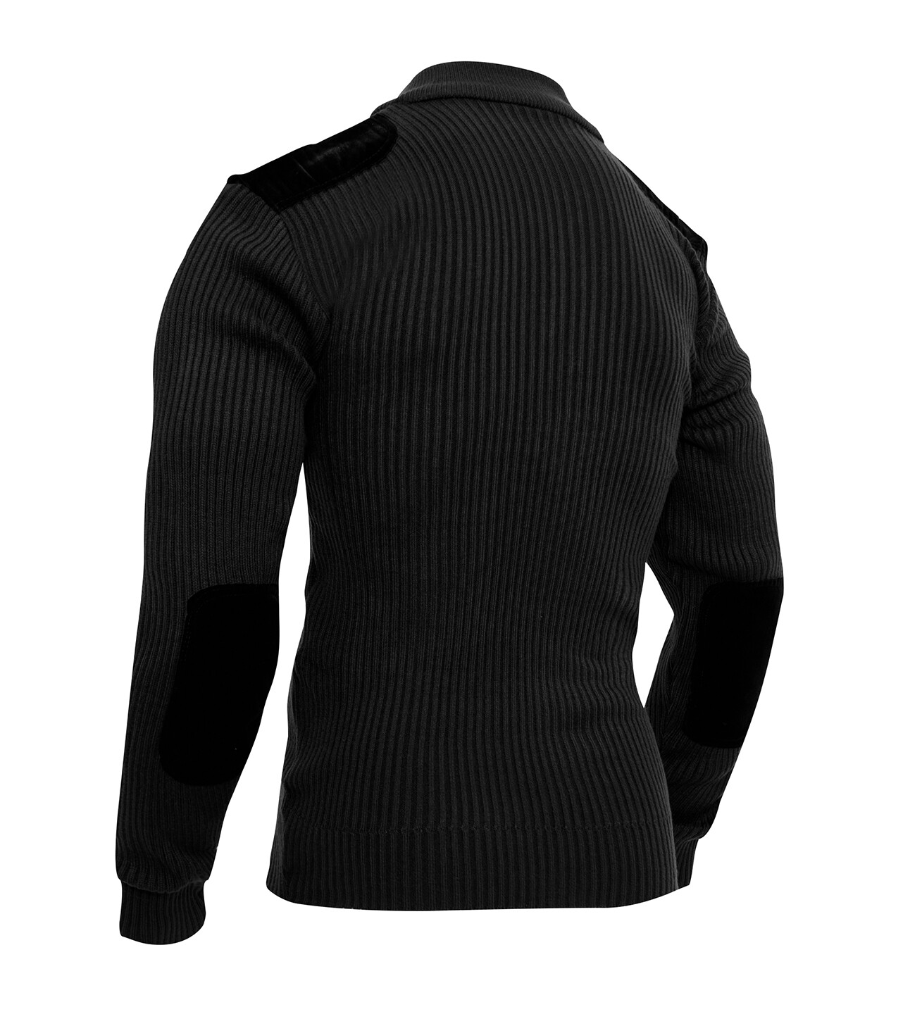 Quarter Zip Commando Sweater 100% Comfortable Acrylic w/ Leather Accent ...