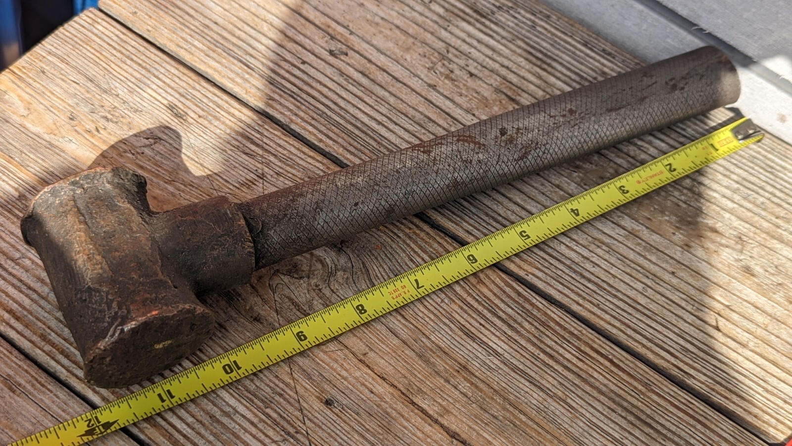 2lb 15oz Vintage lump Brass Hammer Handle MACHINIST AUTOMOTIVE NON ...