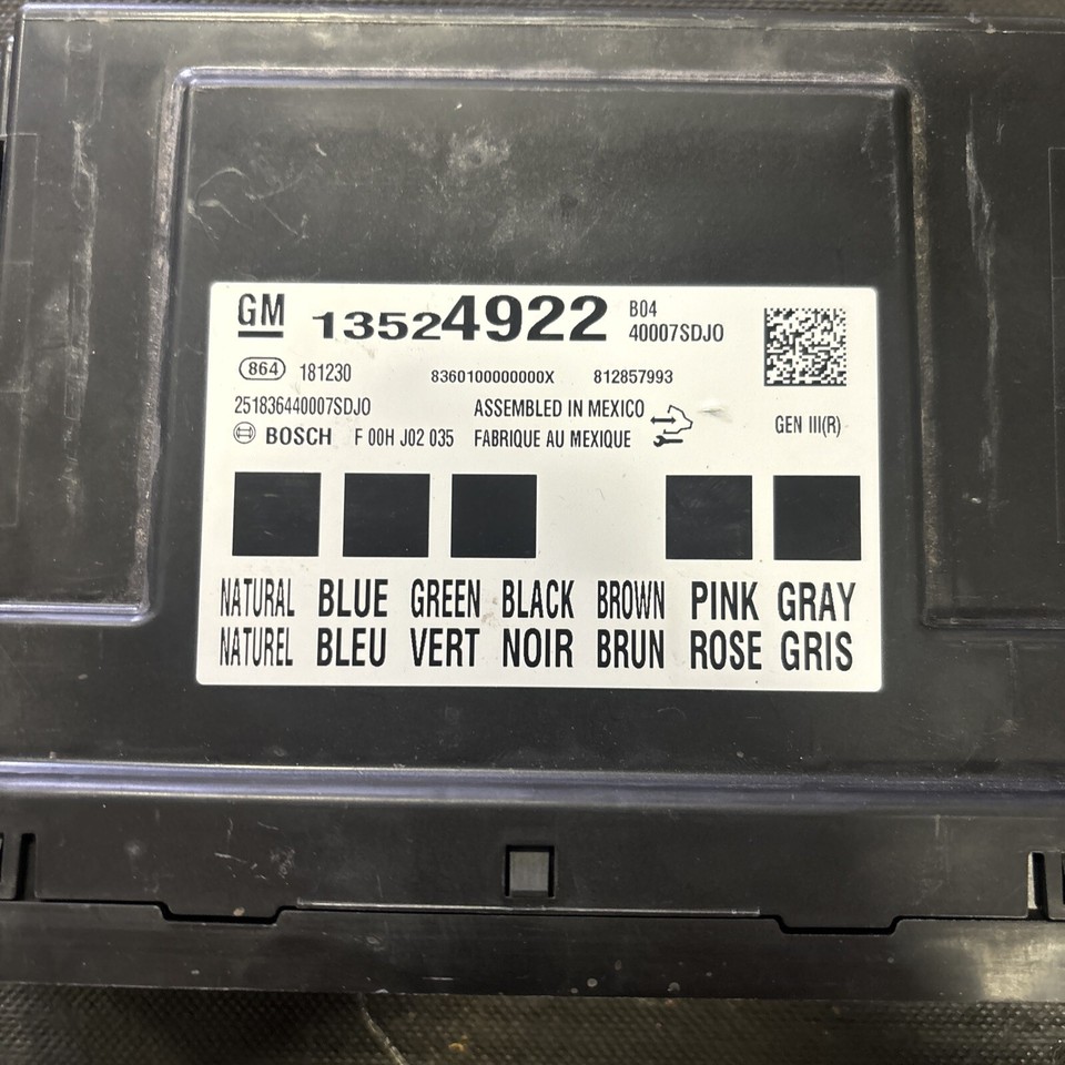 2021-2022 CHEVY EQUINOX, GMC Terrain Body Control Module BCM BCU OEM ...