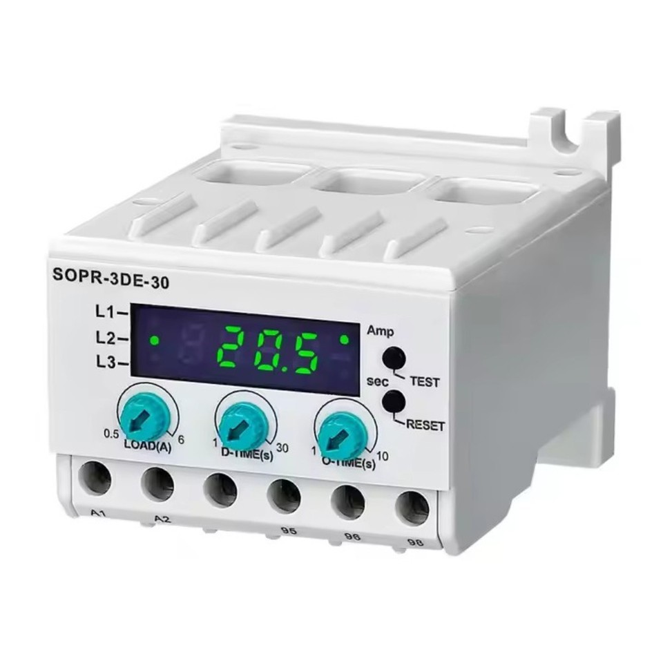 Motor Protection Relay SOPR3DE Digital Overload and Phase Loss ...