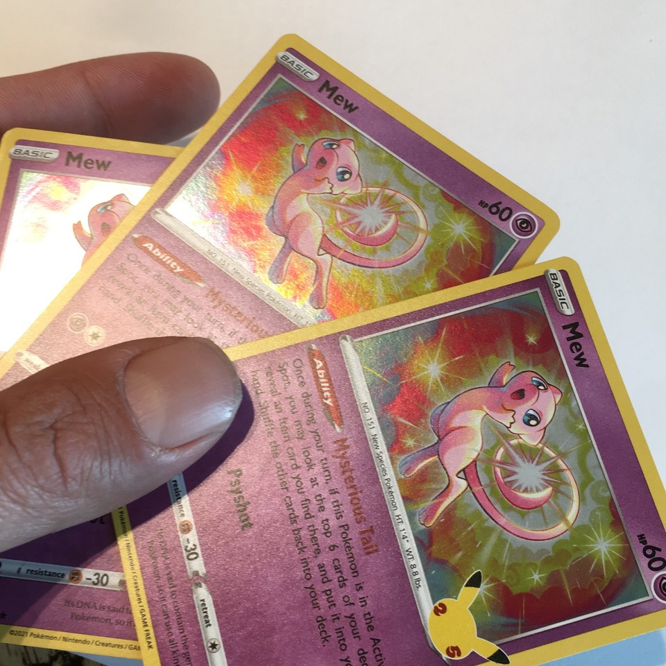 Mew 11/25 Holo Rare Pokémon TCG Lot Celebrations 25th Anniversary X3 | eBay