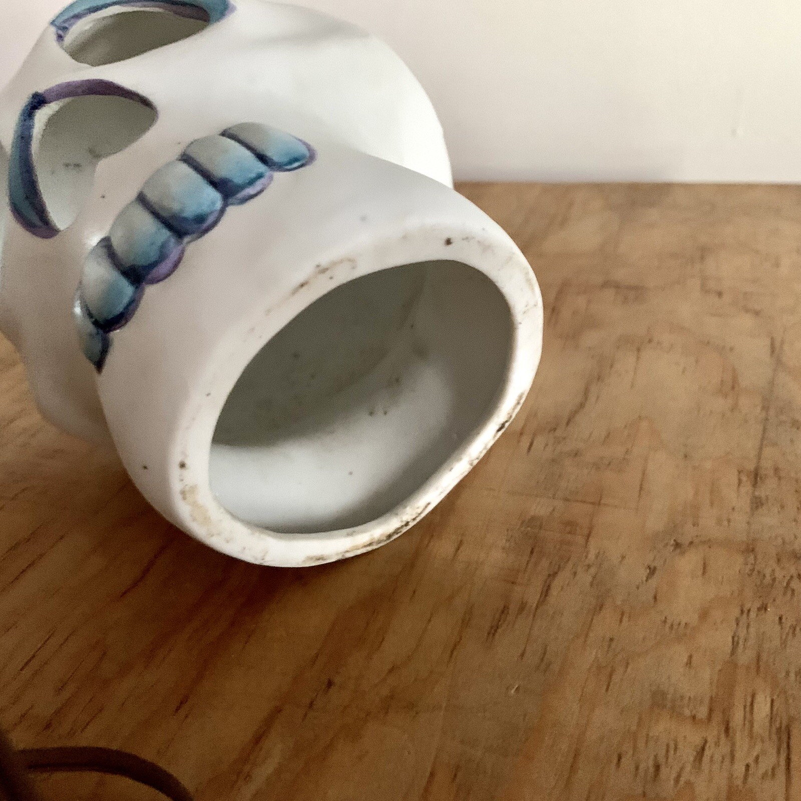 VINTAGE HALLOWEEN AMSCAN, INC PAINTED CERAMIC SKULL, DAY OF THE DEAD | eBay