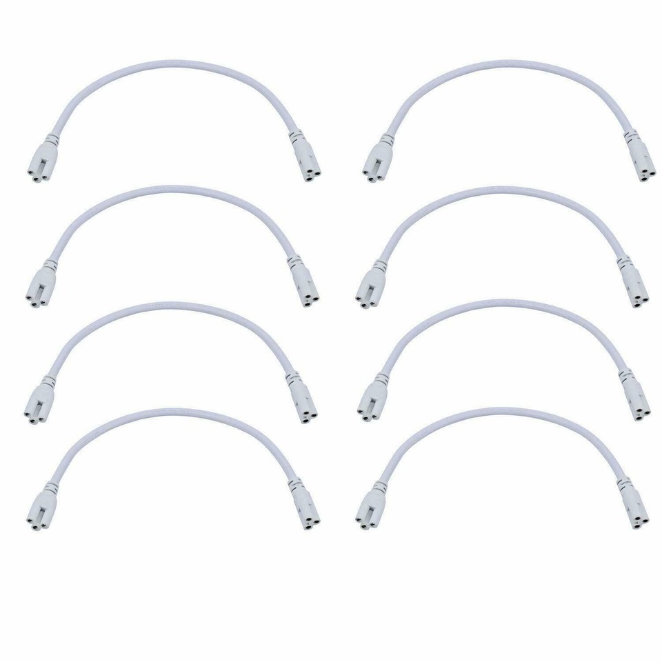 4-16 PCS T8 T5 Integrated LED Tube Light Connector Cable Cords 0.7FT ...