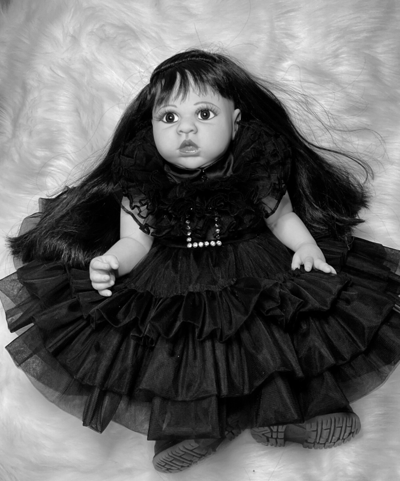 23” Wednesday Addams goth Alternative toddler doll reborn artist Peg ...
