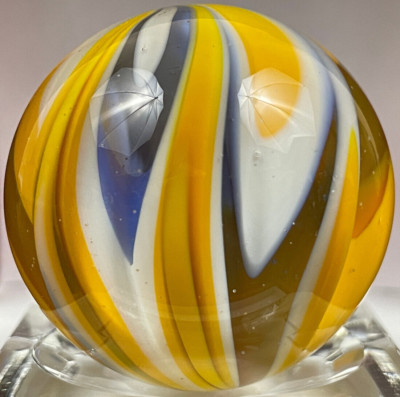 Rick Davis Glass Art Marble 1.46" Signed #38 | eBay