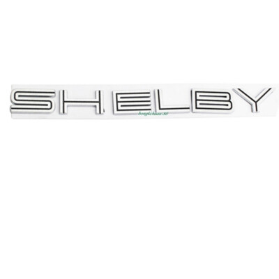 Silver Black SHELBY Letters Vehicle Front Rear Badge Trunk Car Metal ...