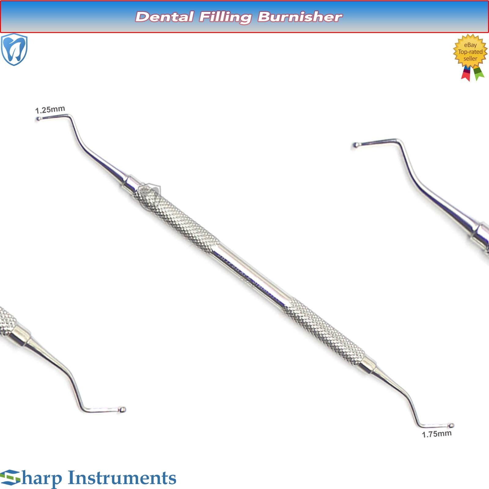 Composite Flat Plastic Filling Ball Burnishers Dental Double Ended ...