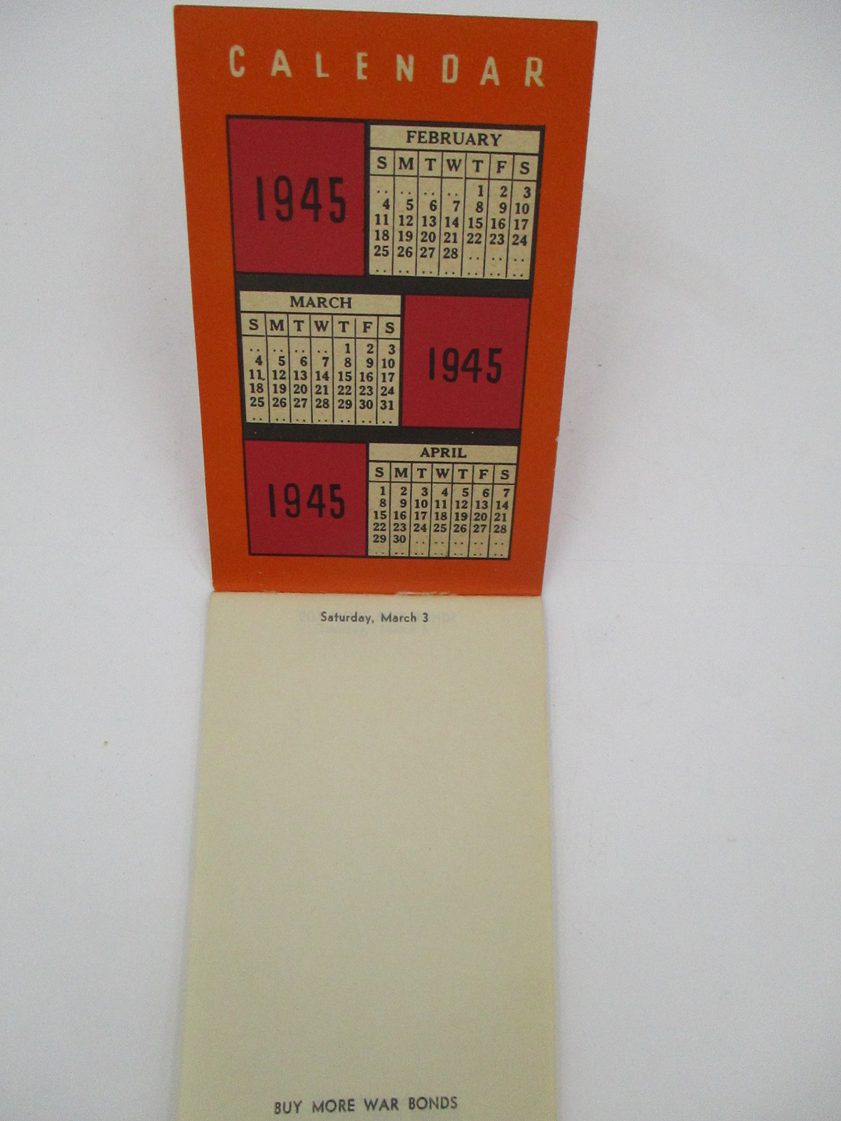 DODGE TRANSMISSIONNOTES MARCH 1945 CALENDAR NOTE PAD BUY WAR BONDS | eBay
