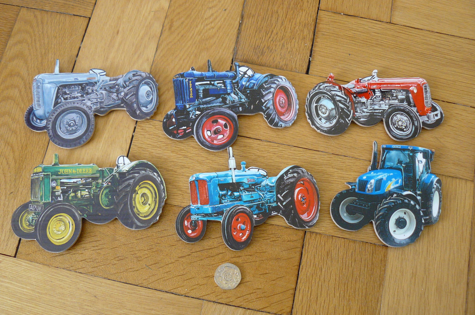 FRIDGE MAGNET,TRACTOR,BLUE TRACTOR,RED TRACTOR,GREY TRACTOR,GREEN ...