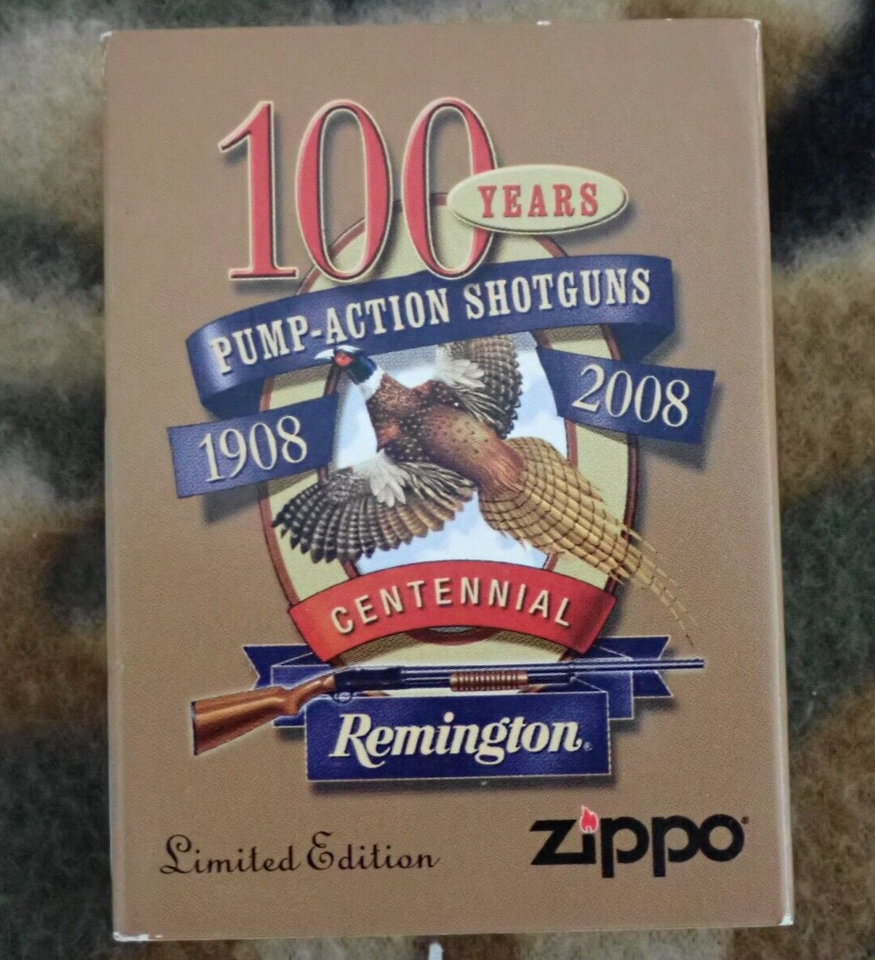 ZIPPO LIGHTER REMINGTON FIREARMS 100TH ANNIVERSARY - NIB - MADE IN US ...