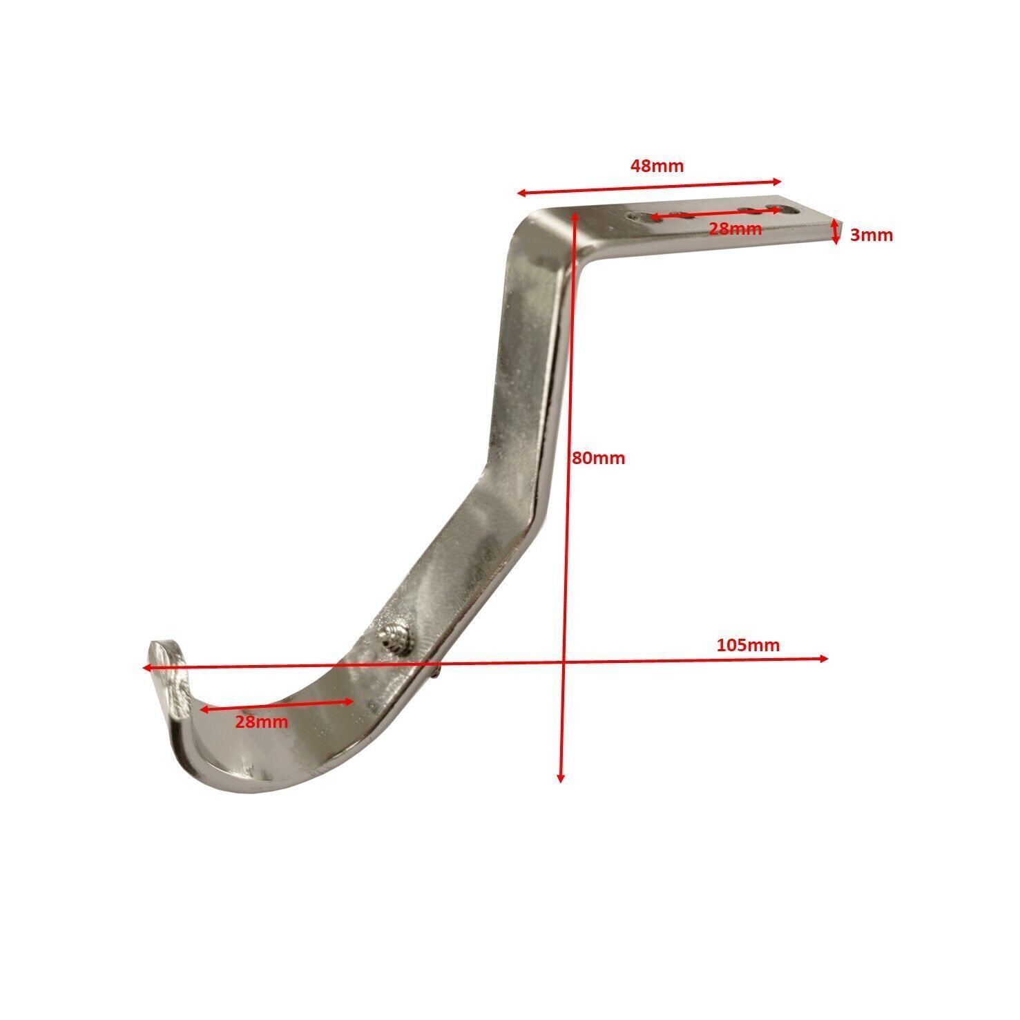 HEAVY DUTY 28MM METAL WINDOW CURTAIN POLE SUPPORT BRACKETS | eBay