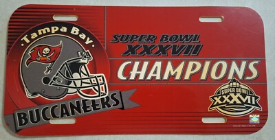 VINTAGE TAMPA BAY BUCCANEERS NFL SUPERBOWL XXXVII License Plate ...
