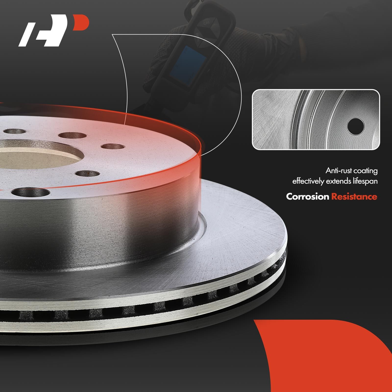 Front LH & RH Disc Brake Rotors for Mitsubishi Mirage 1999-2002 Lancer ...