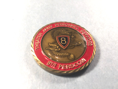 US Army Challenge Coin-Theater Army Personnel Services 8th Perscom | eBay