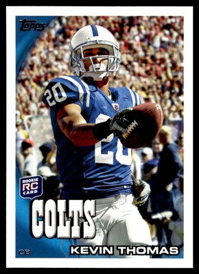 2010 Topps Kevin Thomas Rookie #285 Indianapolis Colts 104B | eBay
