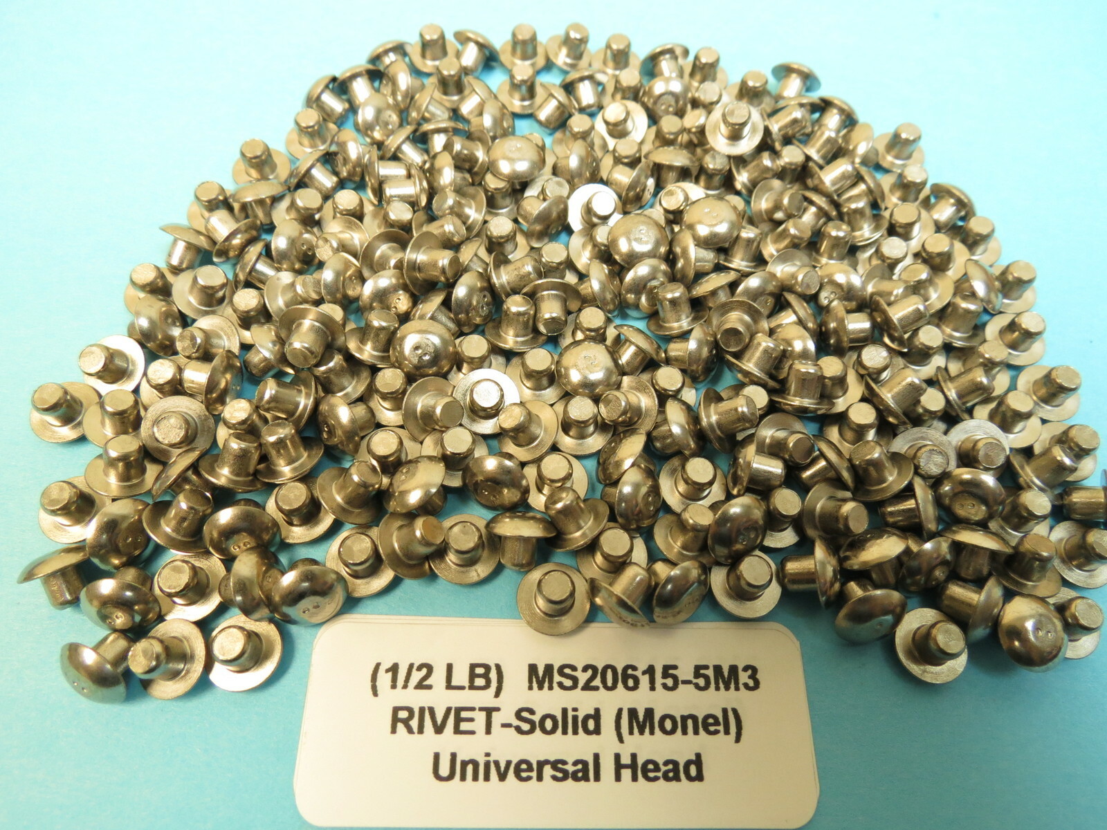 MS20615-5M3 MONEL Solid Rivet Universal Head Aircraft Aerospace Lot = 1 ...