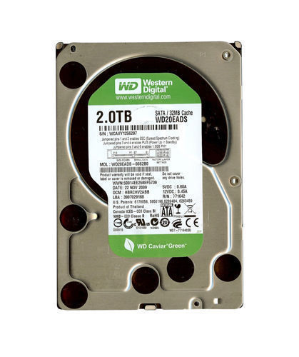 Western Digital Caviar Green 2TB Internal 7200RPM 3.5" (WD20EADS-00S2B0 ...