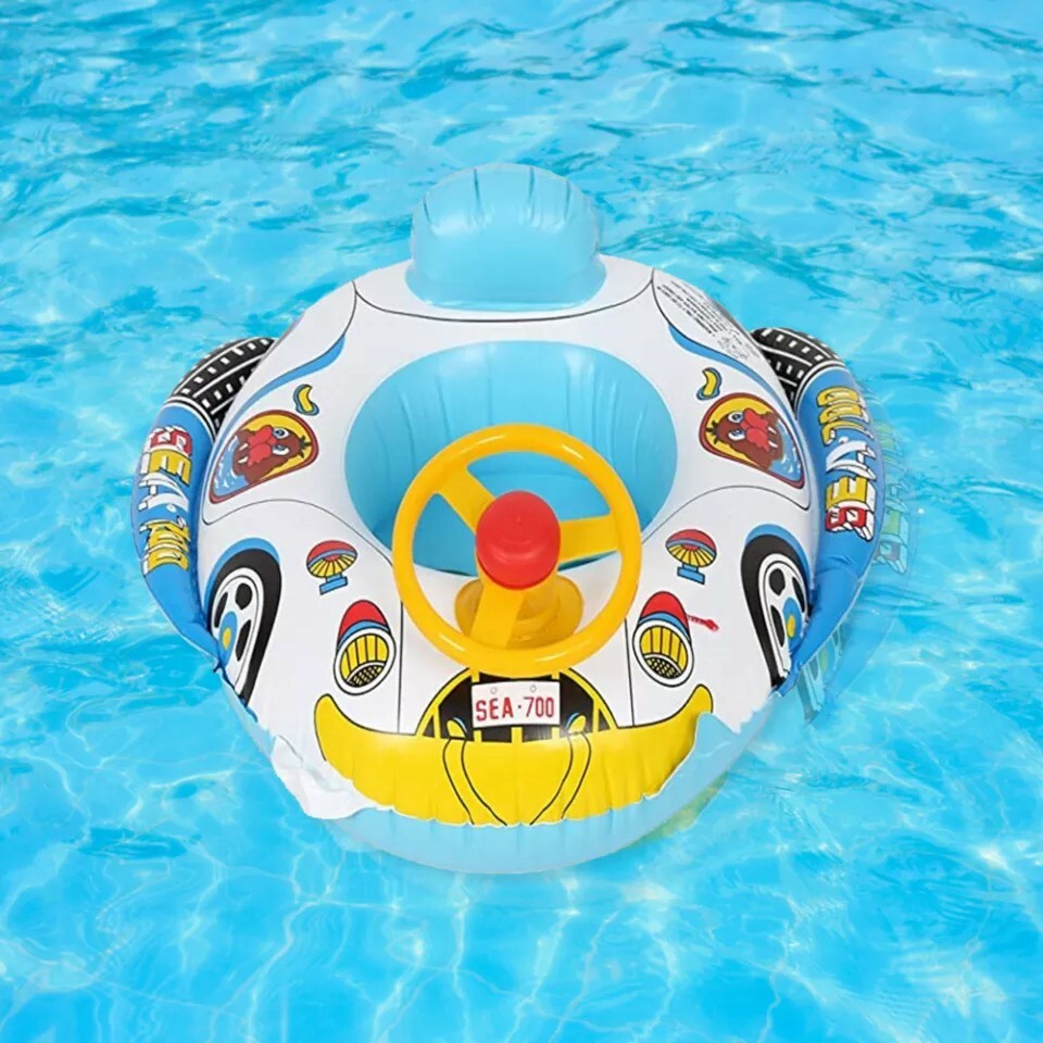 Inflatable Car Float For Kids Pool Sea Water Play Swimming Protection ...