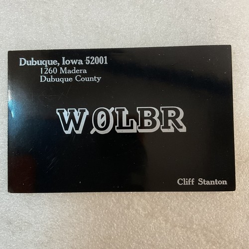 QSL Short Wave Ham Radio Card W0LBR Cliff Stanton Dubuque Iowa USA | eBay