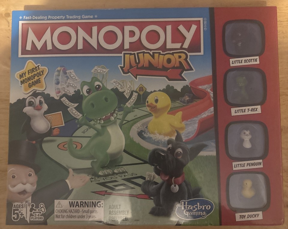 Hasbro Monopoly Junior Board Game My First Monopoly Ages 5+ 2-4 Players ...