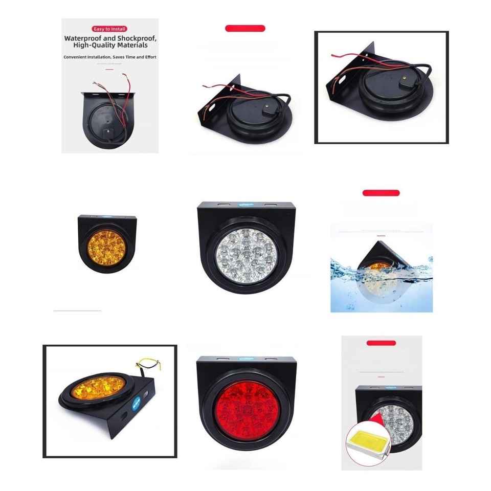 24V LED Rear Light Impact-resistant ABS Shell Plug-and-play ...