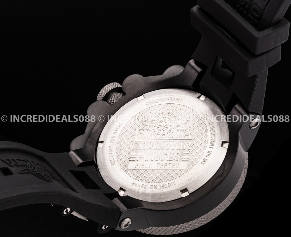 Invicta COALITION FORCES GUN TRIGGER Black Dial Chronograph TITANIUM ...
