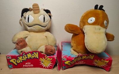 Vintage Pokémon Plush Toys 1999 Meowth Psyduck Hasbro Classic 151 | eBay UK