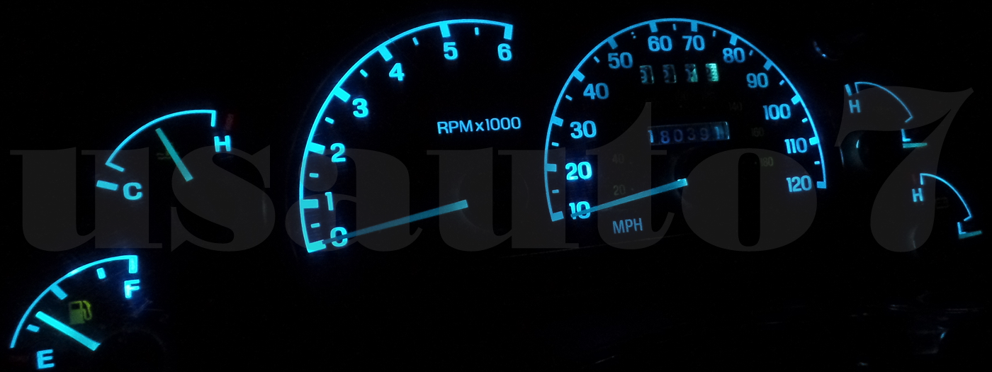 Dash Instrument Cluster Gauge Ice Aqua Blue LED LIGHT KIT Fits 95-03 ...