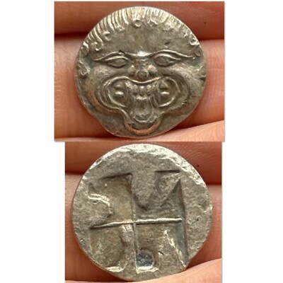 Wonderful Ancient Greek solid Silver Didrachm Coin Neapolis Macedon ...