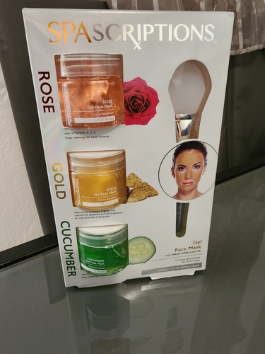 SpaScriptions Gel Face Mask 3 Pack with Silicone Tip Applicator NIB | eBay